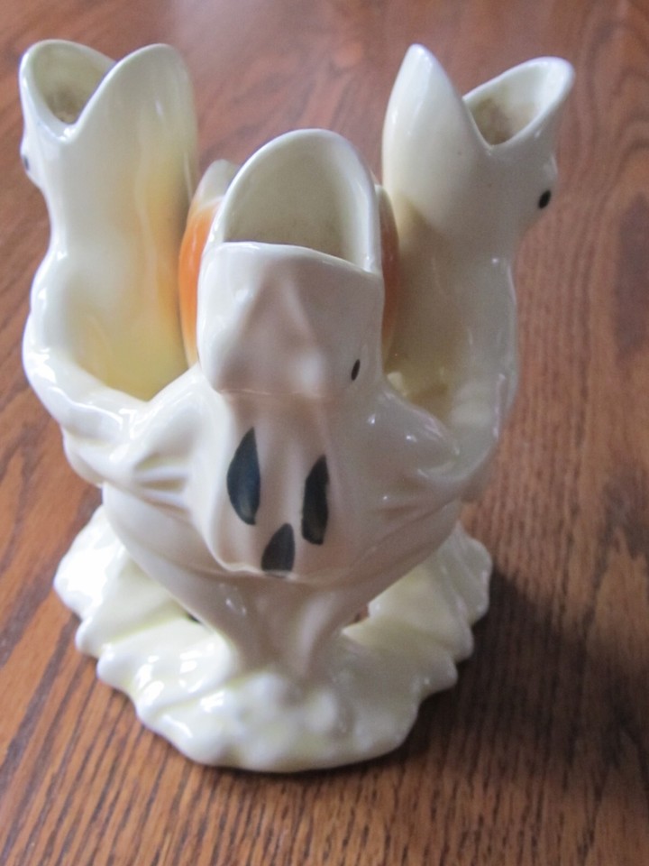 Ceramic: Rare Three Dancing Hugging Frogs Vase/Candle Holder Japan 5 ...