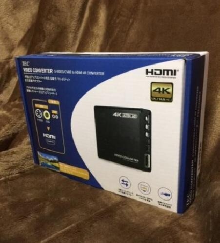 TEC UHD 4K Composite S-Video RCA AV to HDMI Converter Upscaler 3.5W AC ...