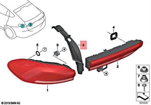 Genuine BMW X6 M F96 G06 X6 30dX 30iX 40dX 40i Gutter Strip Left ...
