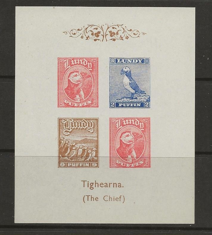 l12 GB LOCAL LUNDY ISLAND Imperf1942 TIGHEARNA Min sheet (46MS) | eBay UK