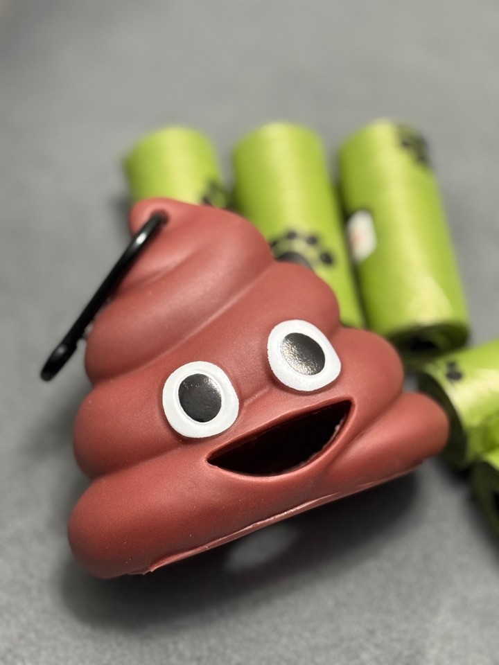 Creative Poop Shaped Pet Poop Waste Bag Dispenser Portable Pet Bin Bag ...