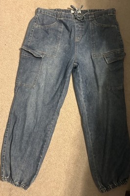 No Boundaries Women’s Denim Cargo Pants Size XL (No back Pockets) | eBay