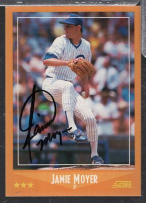 Jamie Moyer Cubs Autographed 1988 Score #573 w/COA 010424NPCD165 | eBay