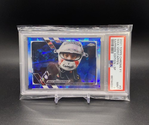 2021 Topps Chrome Sapphire F1 Max Verstappen SP Image Variation #3 PSA ...