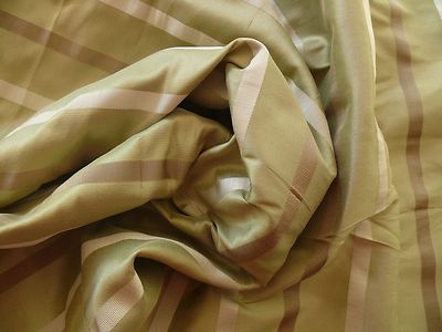 CORAGGIO TEXTILE FABRIC Silk Stripe Green 3Y fr ITALY MSRP$300+/YARD ...