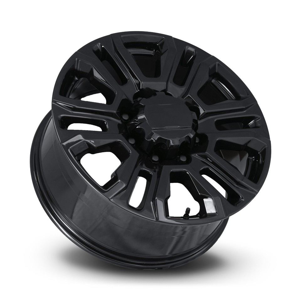 4 GMC Sierra Denali HD 2500 3500 8 Lug 8x180 20” Gloss Black Wheels ...