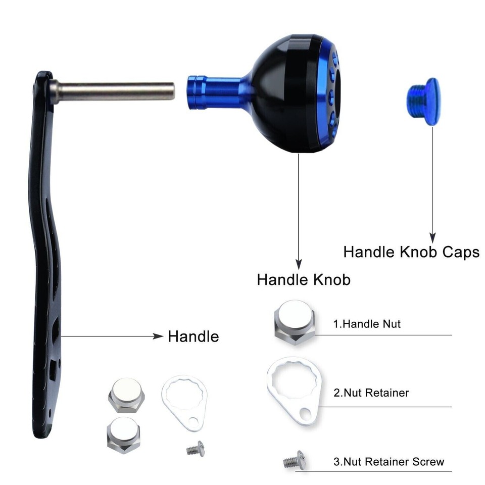 FITS Shimano Daiwa Abu Garcia ALLUMINUM Baitcaster Fishing Reel POWER ...