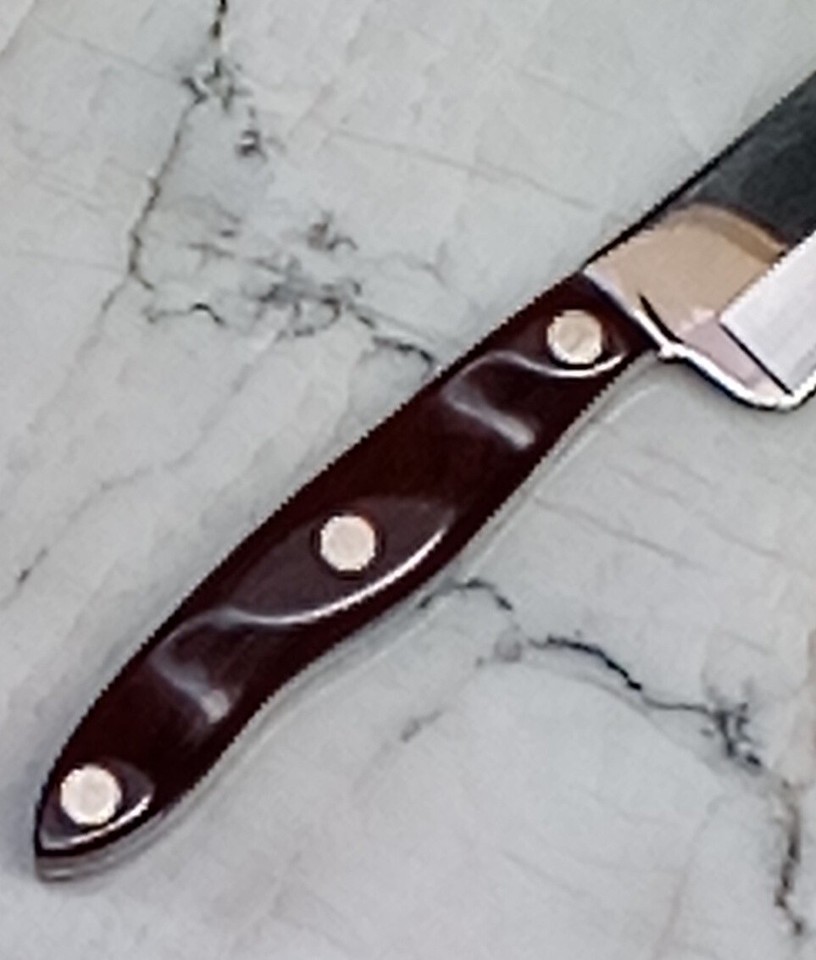 Vintage Cutco Chefs Knife No 25 Stainless Classic Brown Swirl Handle 9 ...