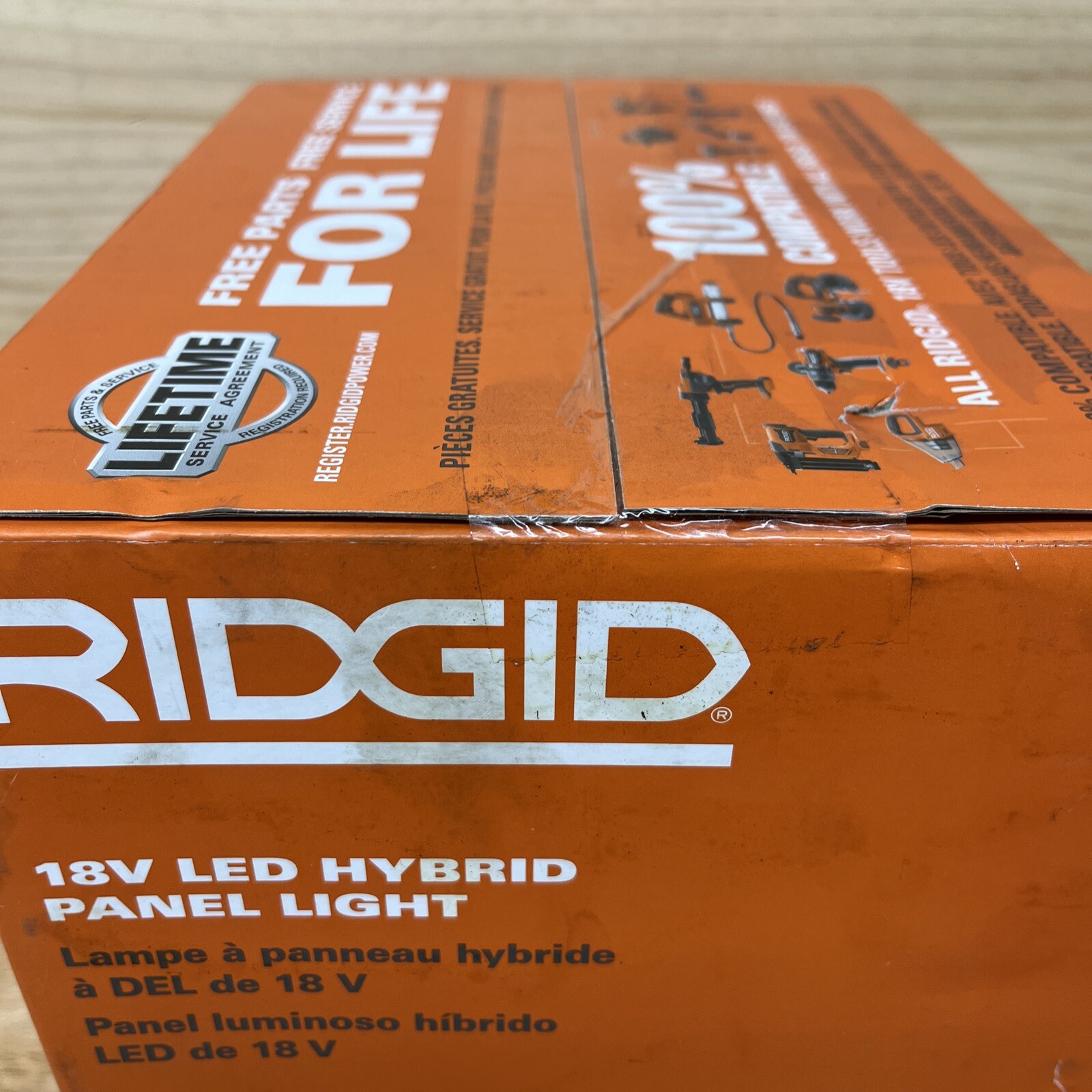 RIDGID Work Light 18V Cordless Hybrid LED Panel Rotating Head (Tool ...