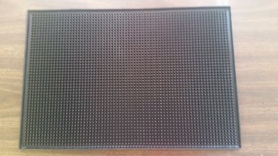 BLACK BAR MAT RUBBER COCKTAIL SERVER SERVING MAT 12" x 18" x 1/2" ( ONE ...