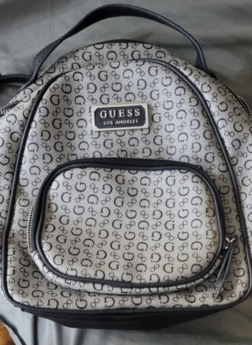 Guess Black Gray Elkton ? Signature Logo Small Backpack Diaper Bag ...