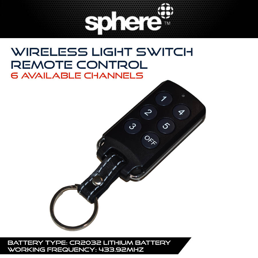 Sphere Wireless Light Switch Remote Control with 6 Channels Caravan RV ...