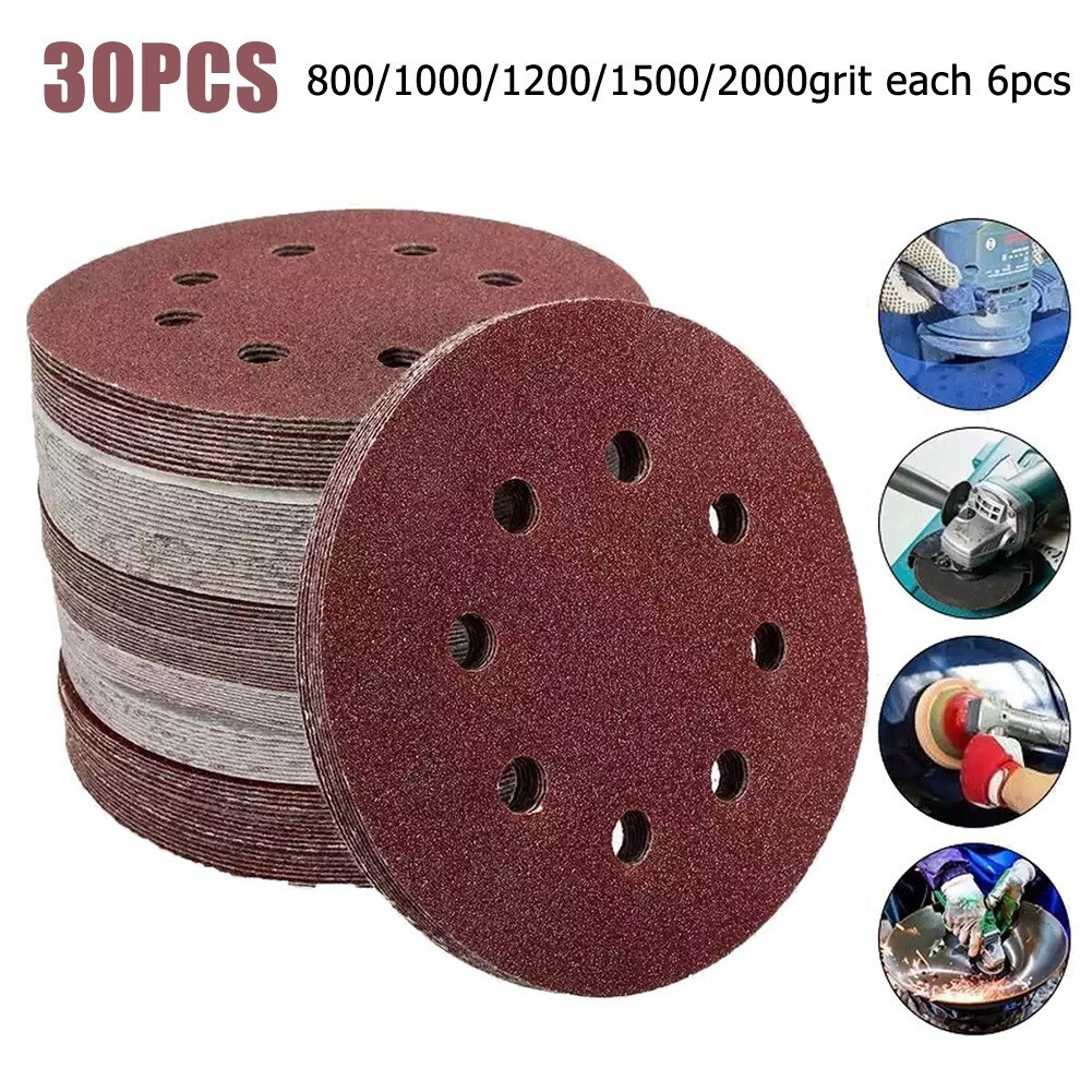 Sandpaper Hand Tool Kit Pack Pad Sander Paper Sanding Discs Set ...