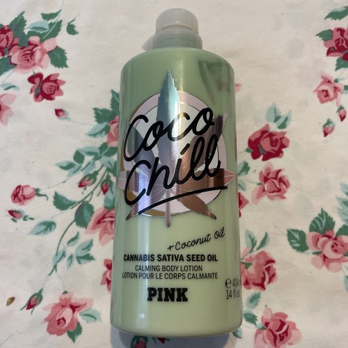 PINK COCO CHILL Victoria Secret Perfume 14oz COCONUT OIL Body Lotion ...