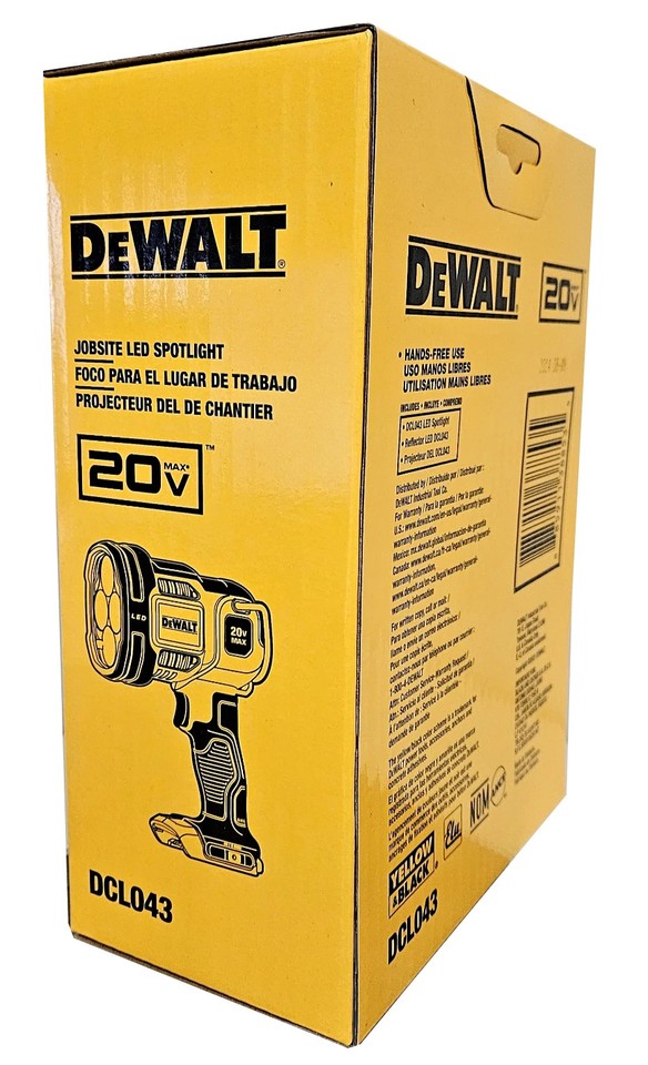 DeWalt 20V MAX LED Spotlight DCL043 Bare Tool – Jobsite Pivoting Work ...