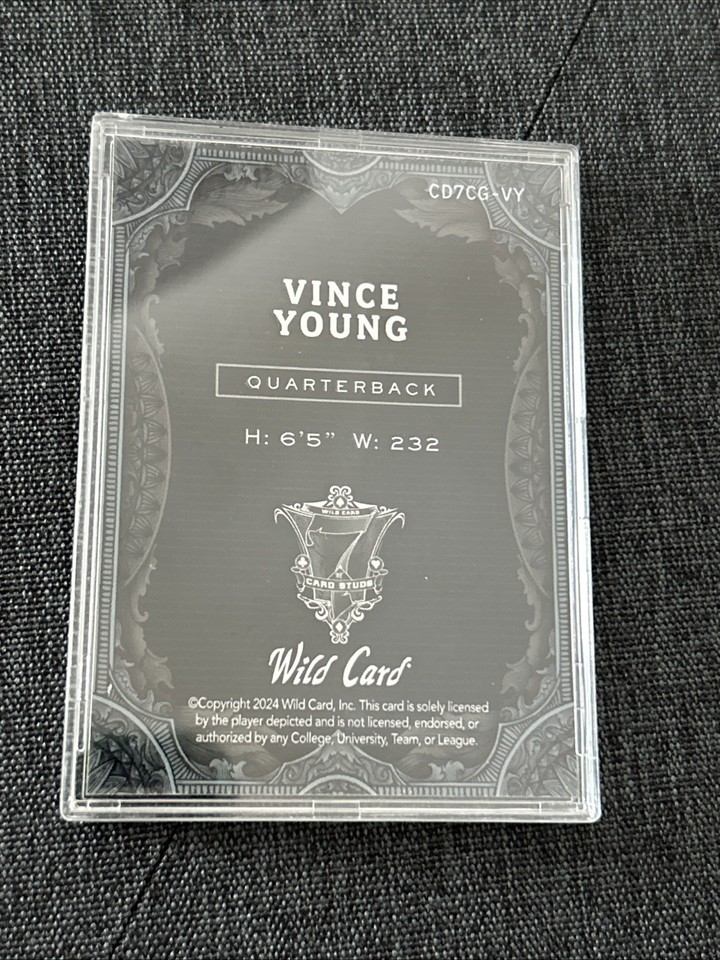 2024 Wild Card 7 Card Stud Vince Young 6/7 Color Burst Match Texas ...