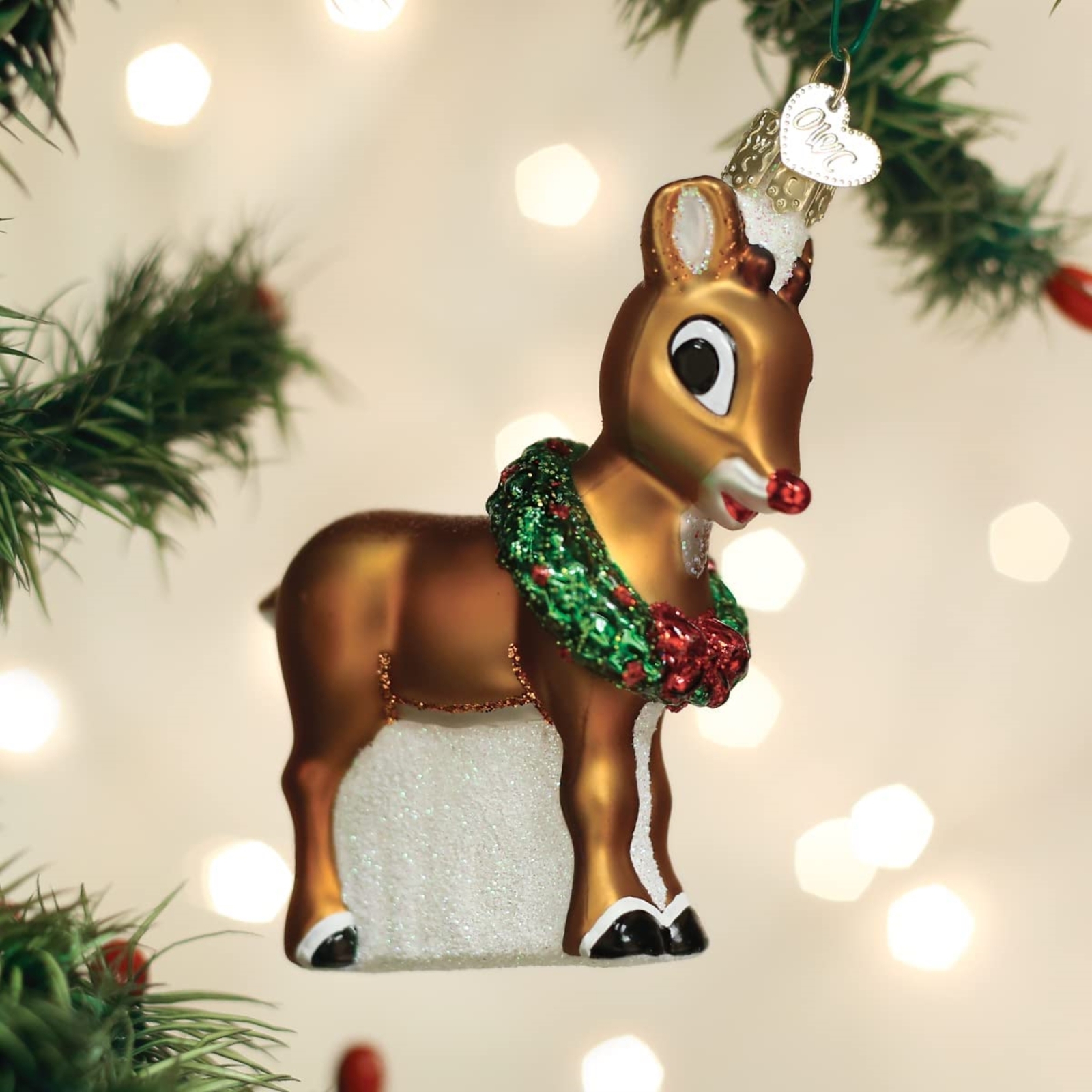 Old World Christmas Glass Ornament, Rudoph The Red Nosed Reindeer (W ...