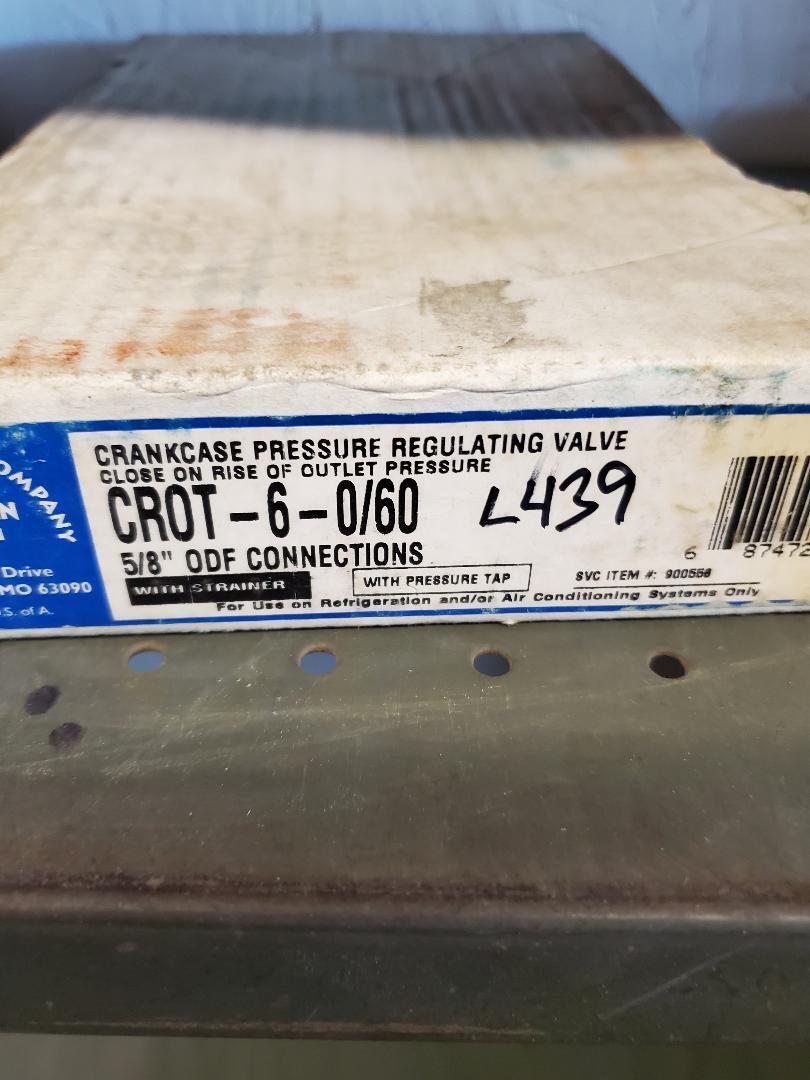 Sporlan CROT-6-0/60-5/8 ODF Crankcase Pressure Regulating Valve w ...