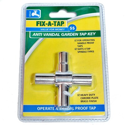 Fix-A-Tap 4-Way Anti Vandal Proof Security Tap Handle Key For Garden ...