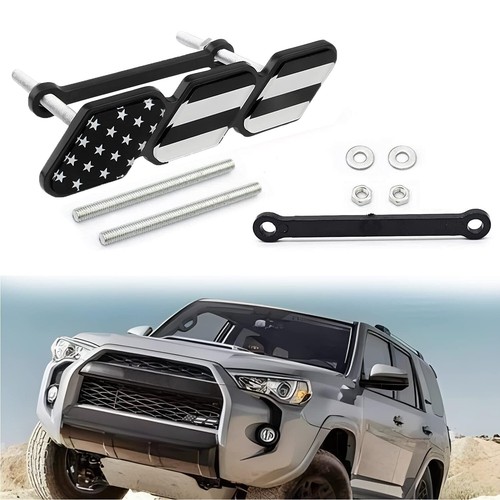 For Ford F-150 Cab Black US Flag Front Grille Cover Badge Emblem Decor ...
