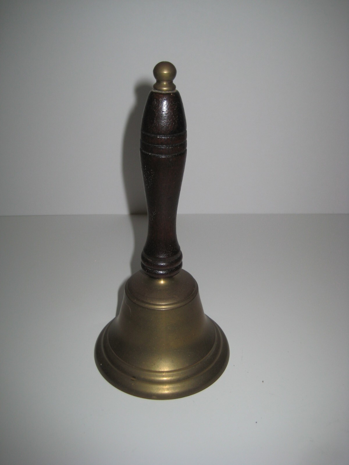 Vintage Brass Hand Held School Bell 7 1/2" Tall Really Great Tone | eBay