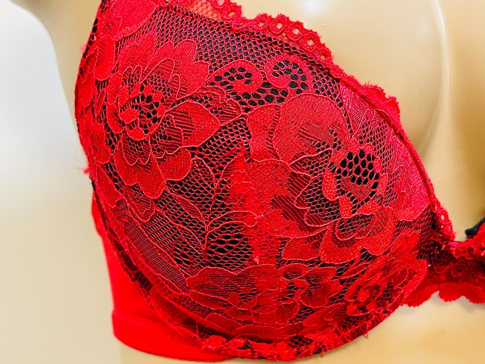 3/6 Women Bras extreme Push up Max Lift Lace Bra Add 2 cup size 1724 ...