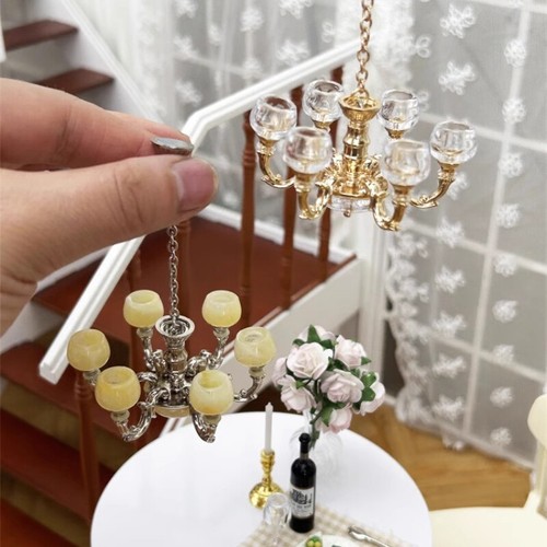 Victoria 6 Heads Chandelier Ceiling Light 1:12 Scale Dolls House ...