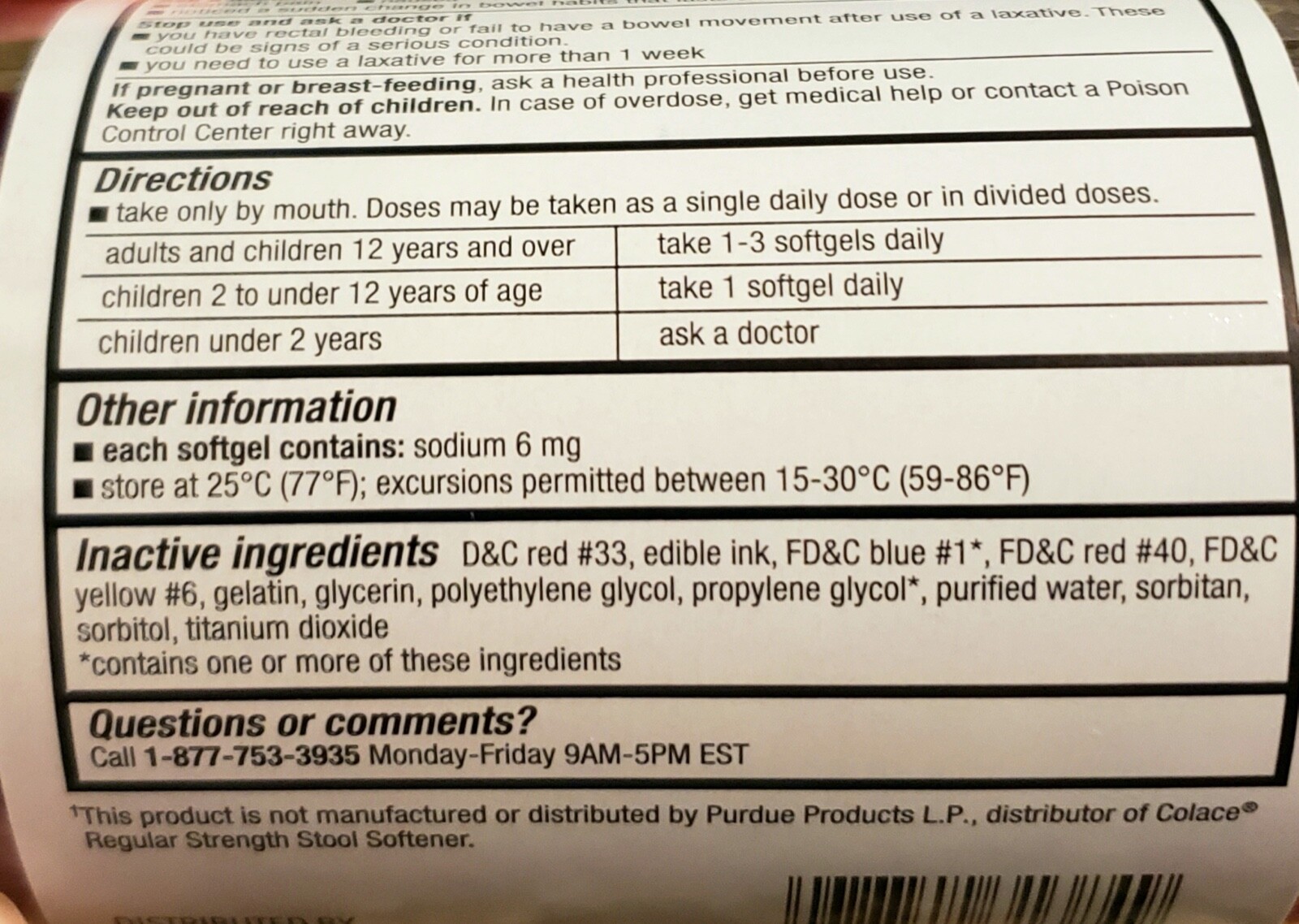 Members Mark STOOL SOFTENER, Colace-Docusate Sodium 100mg BIG 600 ct ...