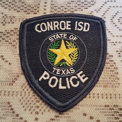 Conroe ISD Police Patch Crest Applique Logo | eBay