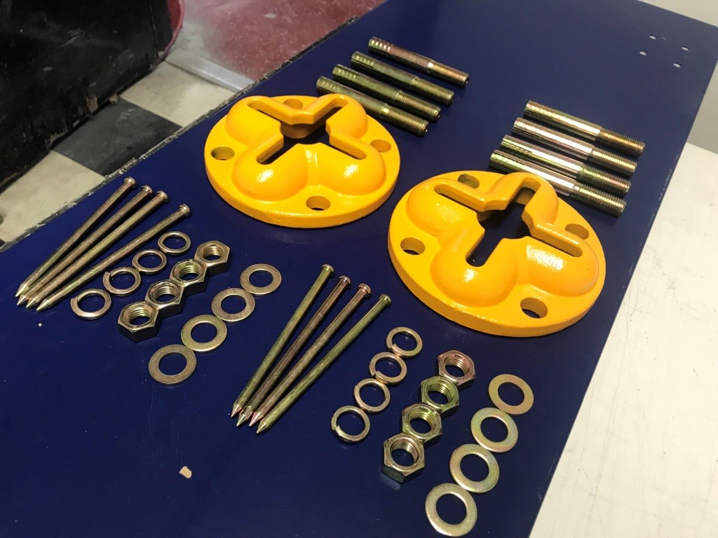 AUTO BODY FLOOR SYSTEM 2 ANCHOR POTS COMBO 4 SLOTS BOLTS | eBay Australia