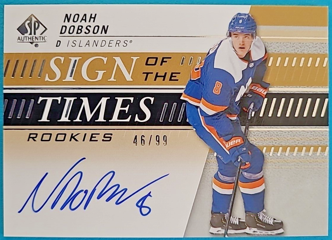 2019-20 Noah Dobson SP Authentic Sign of the Times Rookies Autograph RC ...