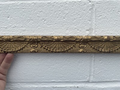 1840 Wood Antique PICTURE RAIL TRIM Molding Millwork GILT ORNATE 165 ...