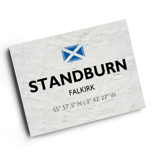 A3 PRINT - Standburn, Falkirk, Scotland - Lat/Long NS9274 | eBay Australia