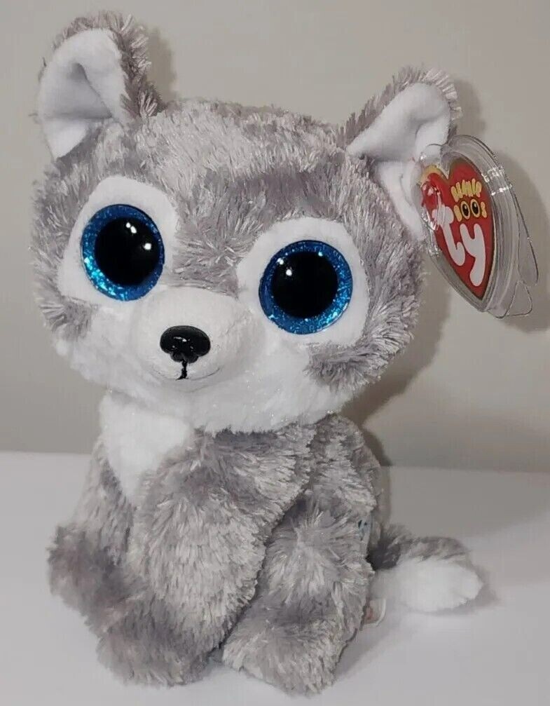 Ty Beanie Boos - WARRIOR the Grey Wolf (Great Wolf Lodge Exclusive) 6 ...