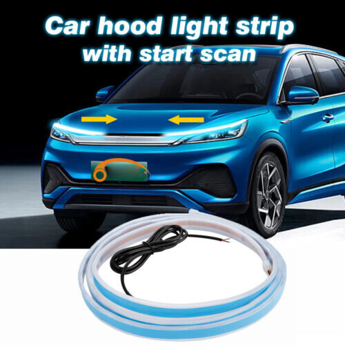 180cm Dynamic Start Scan Car Engine LED DRL Hood Daytime Running Light ...