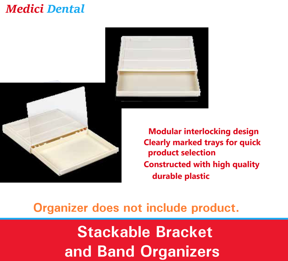 Ortho Stackable Brackets and Band Organizer, Clear display screen ...