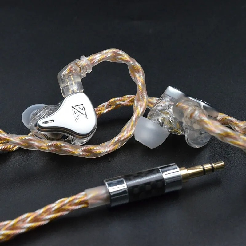 KZ Upgrade Cable 8 Core Silver Plated Blue Hybrid 784 Cores OFC ...