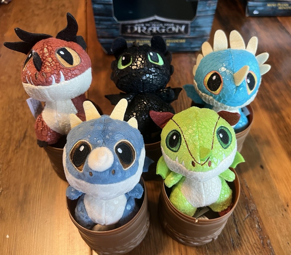 NEW 2025 HOW TO TRAIN YOUR DRAGON MINI DRAGON PLUSH COMPLETE SET OF 5 ...