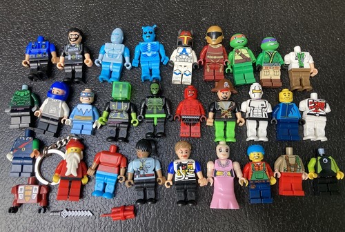 Lego & Block Tech Minifigures Fodder Lot w Accessories Mini Figs ...
