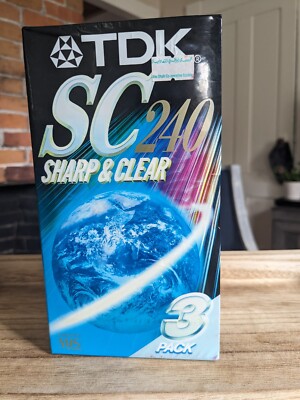 TDK SC240 Sharp & Clear 3 Pack E240/343m VHS PAL SECAM E-240SCAA 3 ...