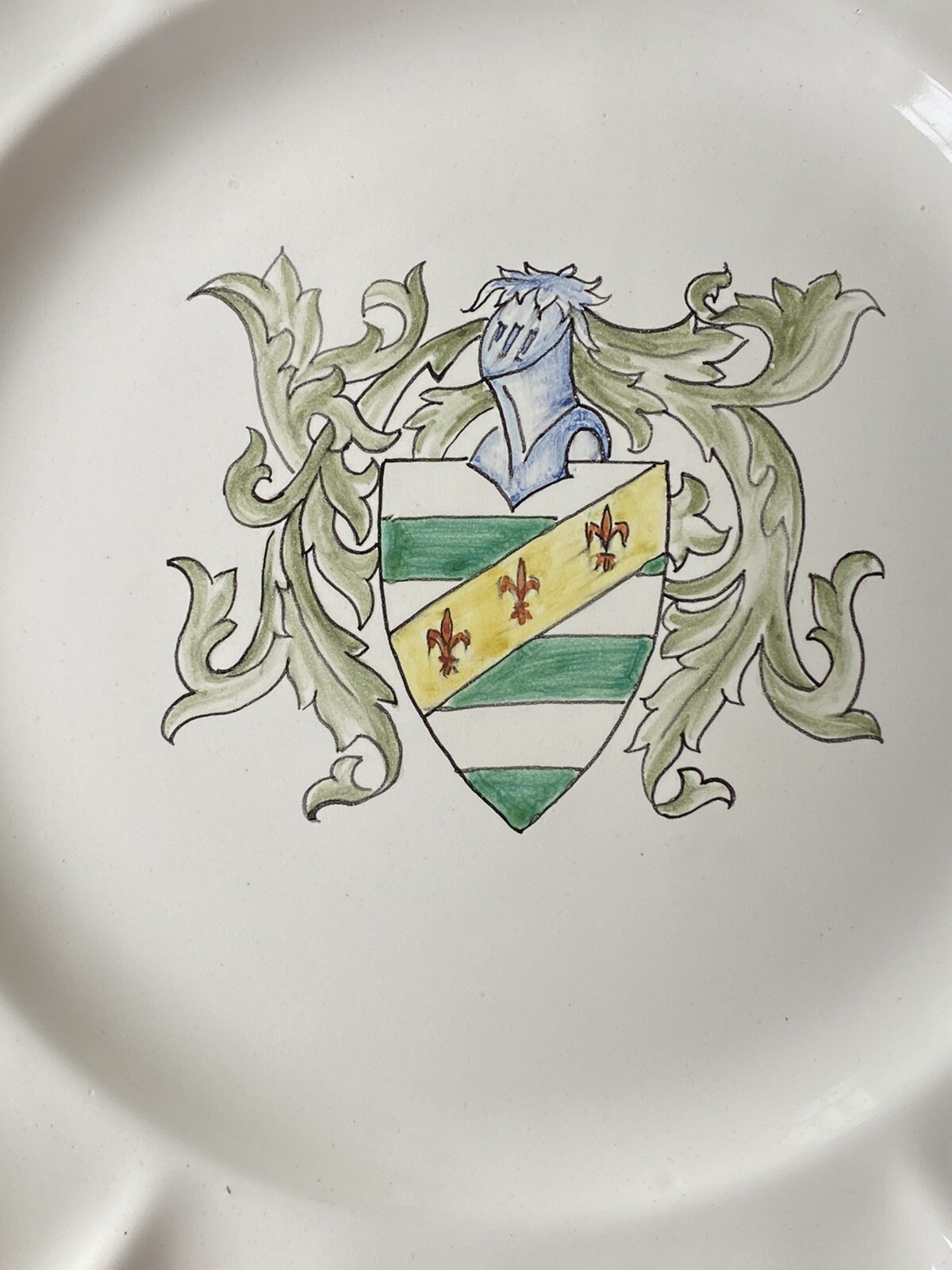 Pair Of Italian Armorial Plates With Knight And Coat Of Arms | eBay