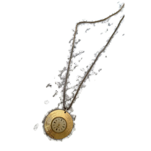 Beautiful Vintage Women's Men's Pendant Watch Jewel Gold Tone Walking ...