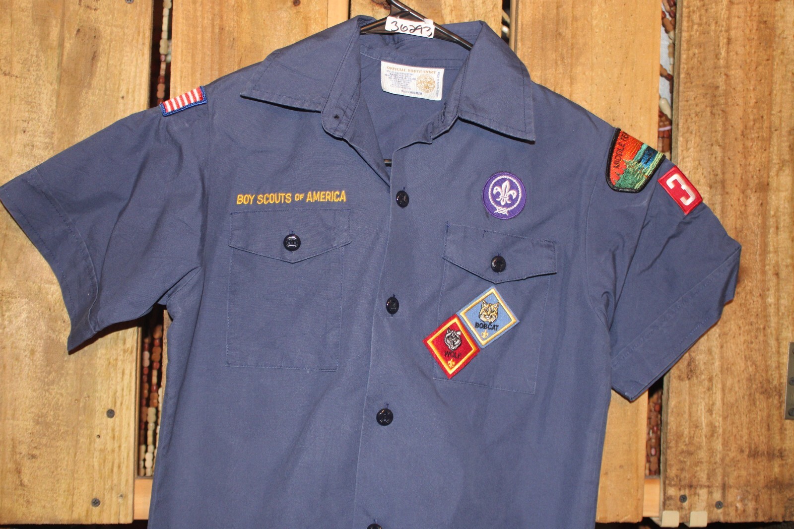 Boy Scouts of America Uniform Youth Shirt Medium Blue Cub | eBay