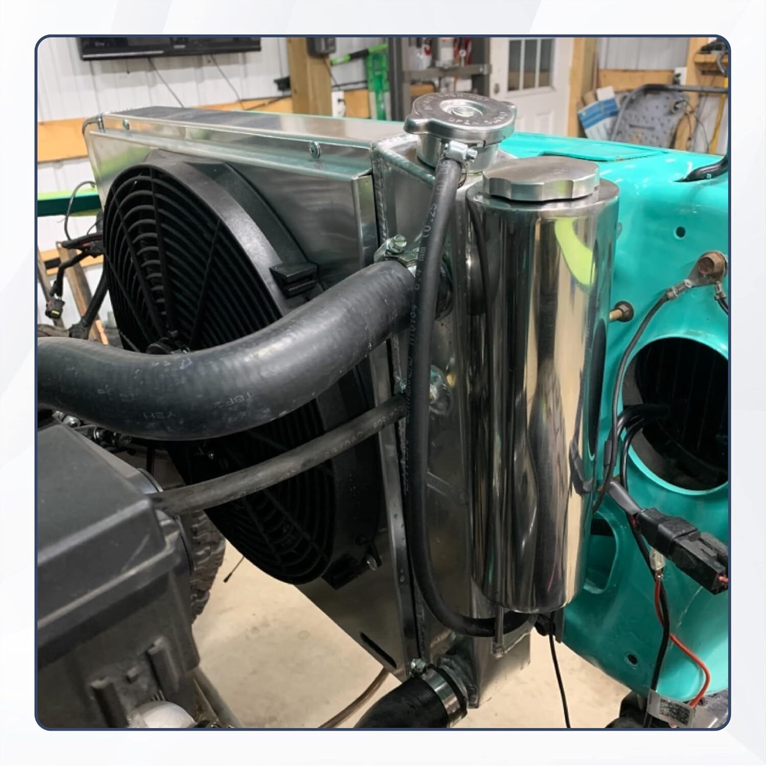 Radiator Coolant Over Flow Puke Tank Can 2 X 13 Inch Polished Stainless ...