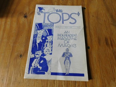 The Tops Independent Magazine Of Magic & Magicians July 1941 | eBay