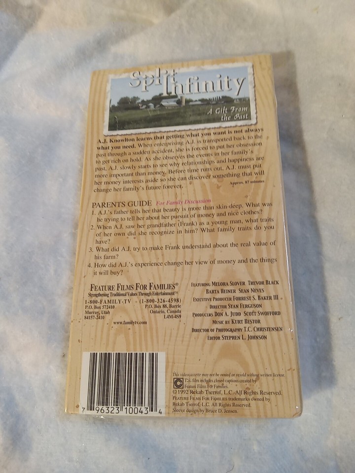 Split Infinity (VHS) Feature Films For Families New A Gift From The ...