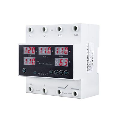 Automatic Transfer Switch, 110V 63A Auto Transfer Switch Real-time ...