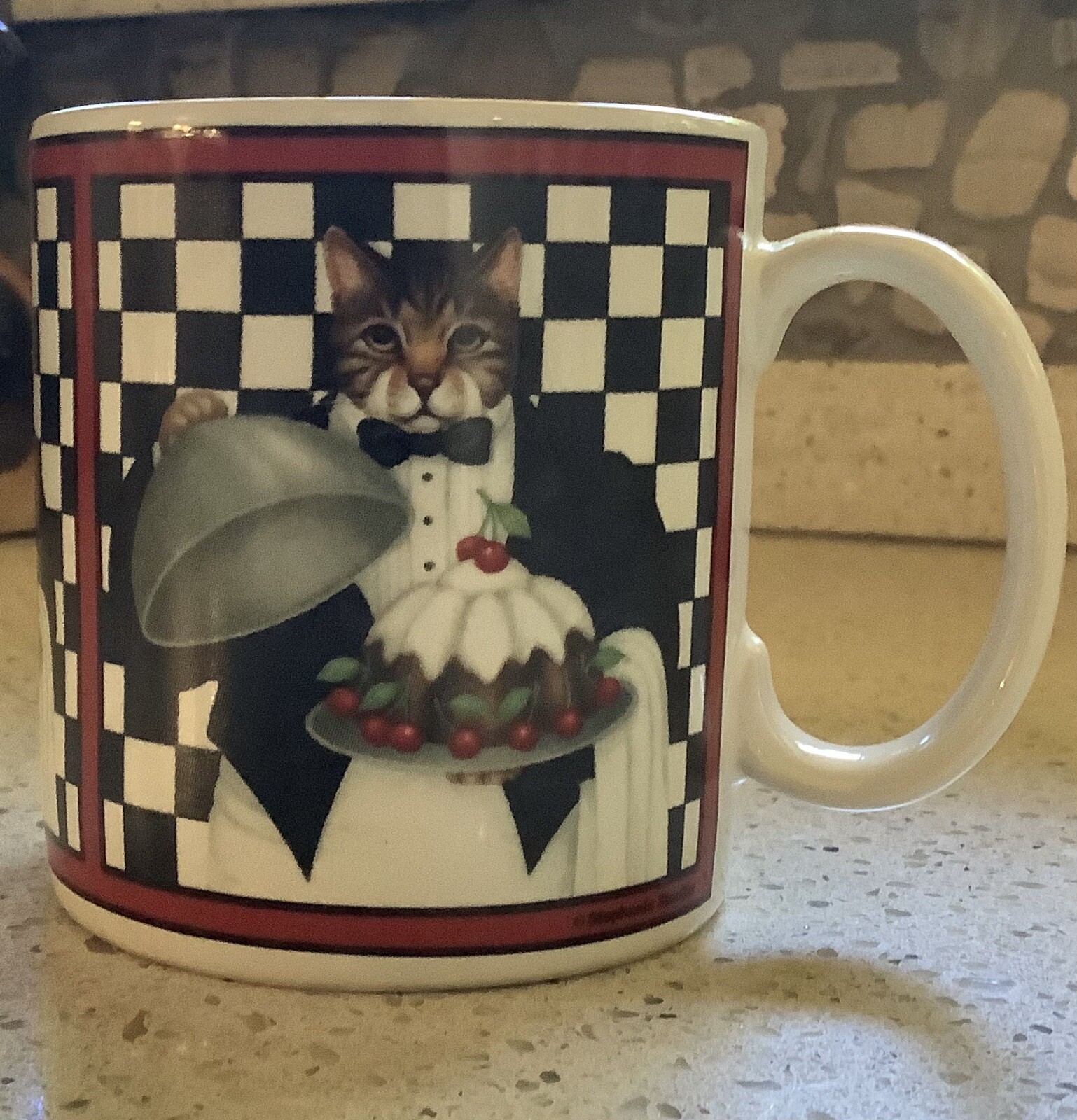 Set Of 4 “GOURMET CATS” Mugs By SAKURA, Design By Stephanie Stouffer | eBay