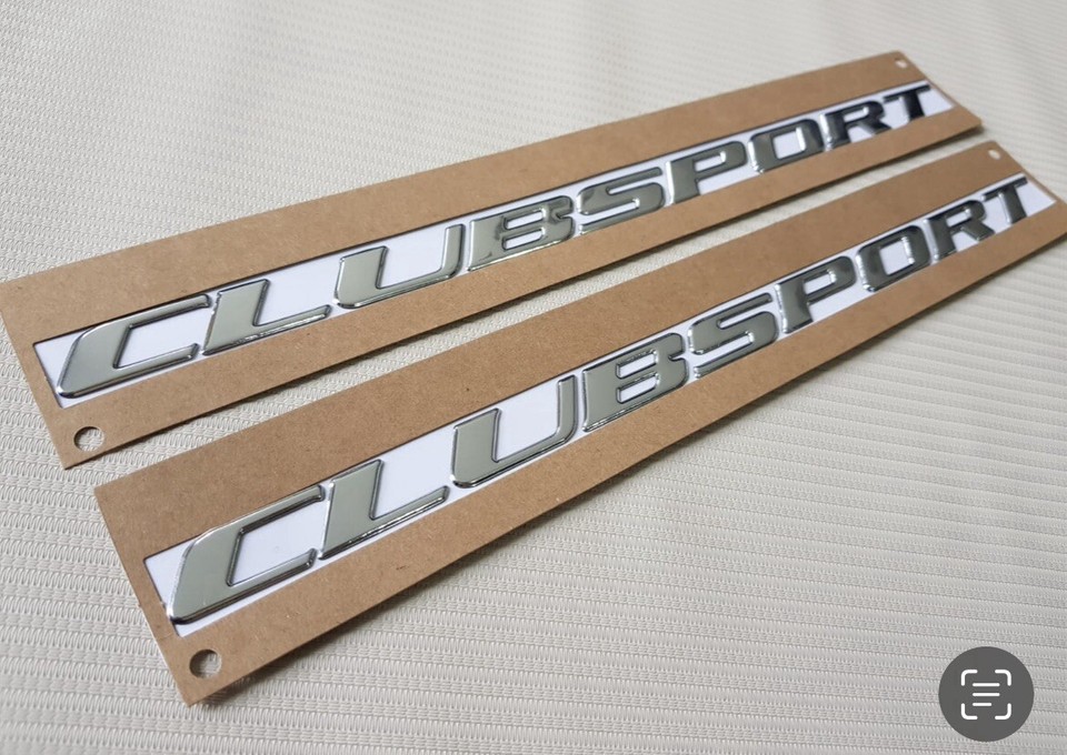 Chrome CLUBSPORT Script Badge For HSV VY VZ with Self Adhesive Back X 2 ...
