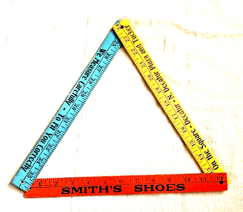 Vintage Advertising Shoes Tri-Color Wood Folding Yardstick Ruler USA | eBay